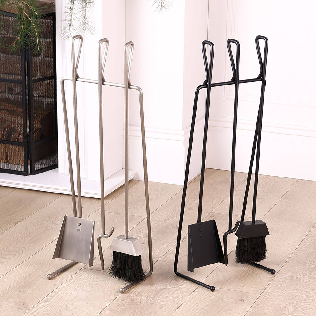 Three Piece Fireplace Companion Set By Dibor | notonthehighstreet.com