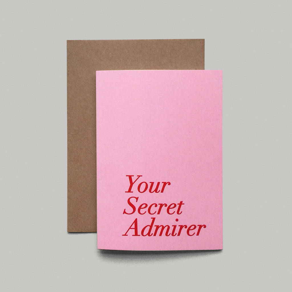 your secret admirer valentine's love card by i am a ...