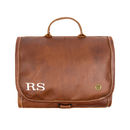 Personalised Leather Hanging Dopp Kit With Hook By Mahi Leather ...