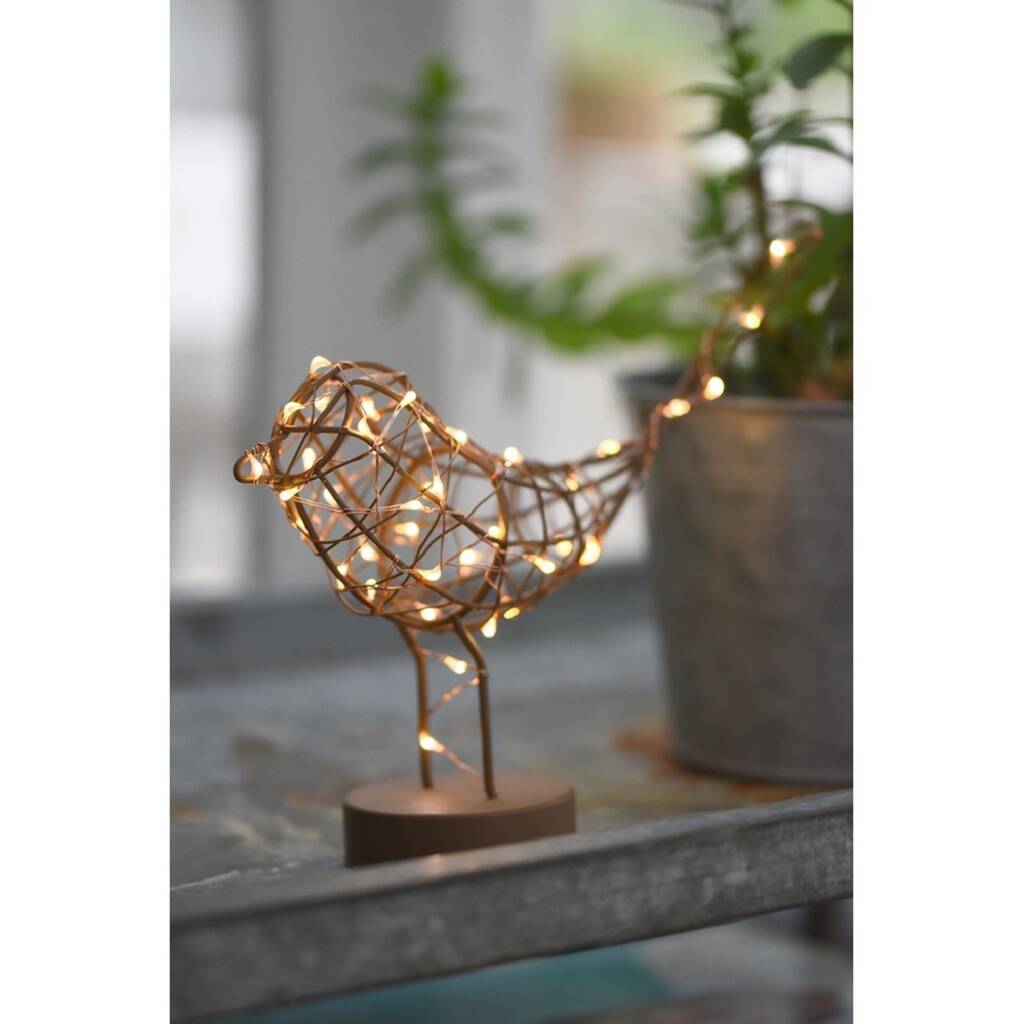 Sparkle And Shine Robin LED Decoration White Or Copper By Distinctly ...