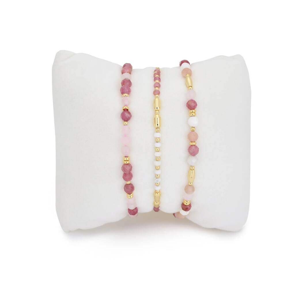 Andros Three Layer Gemstone Bracelet Stack By Boho Betty