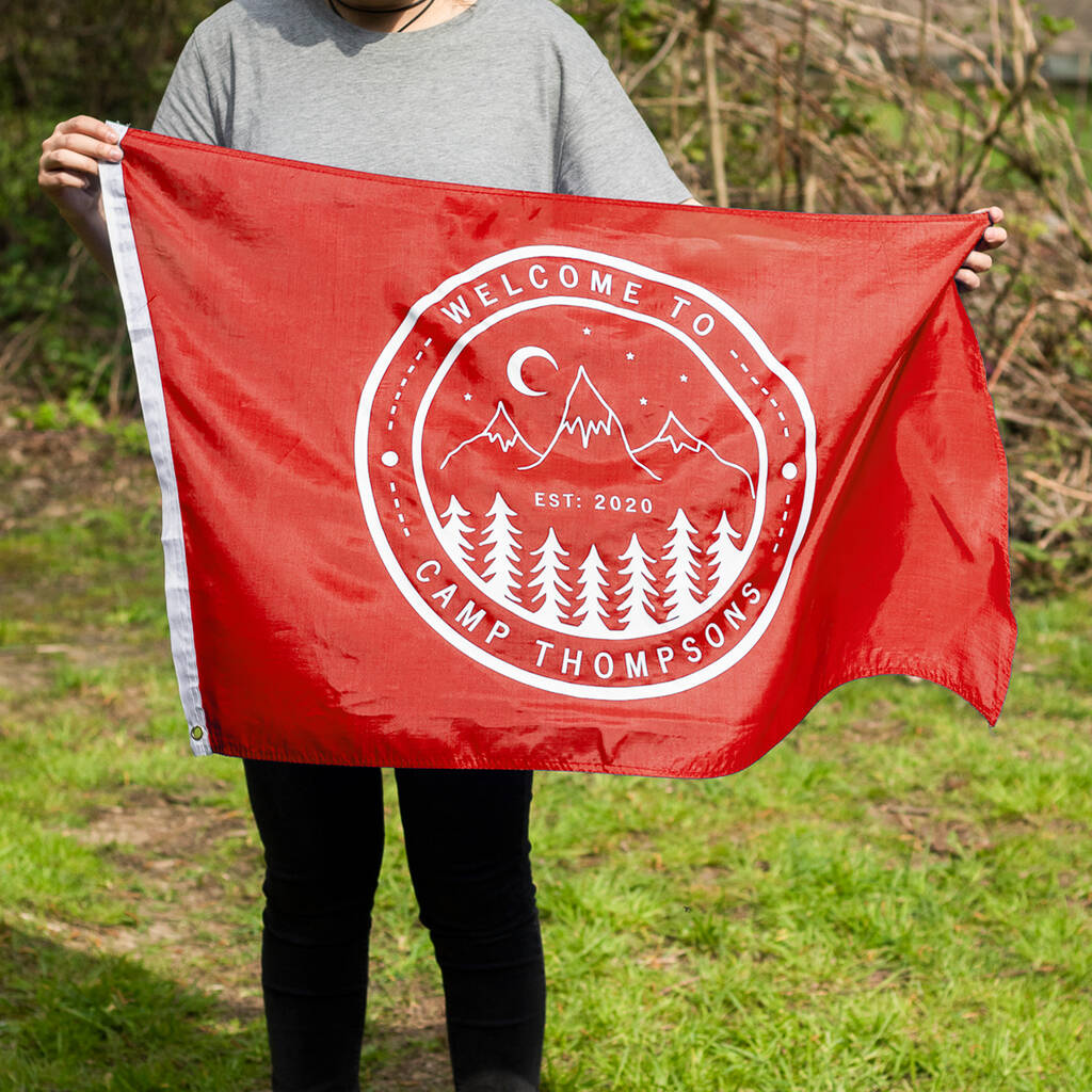 Personalised Camping Flag By Jonny's Sister | notonthehighstreet.com