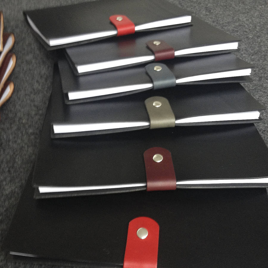 refillable leather notebook jotter by john todd | notonthehighstreet.com