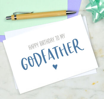 Godfather Happy Birthday Card By Pink And Turquoise ...