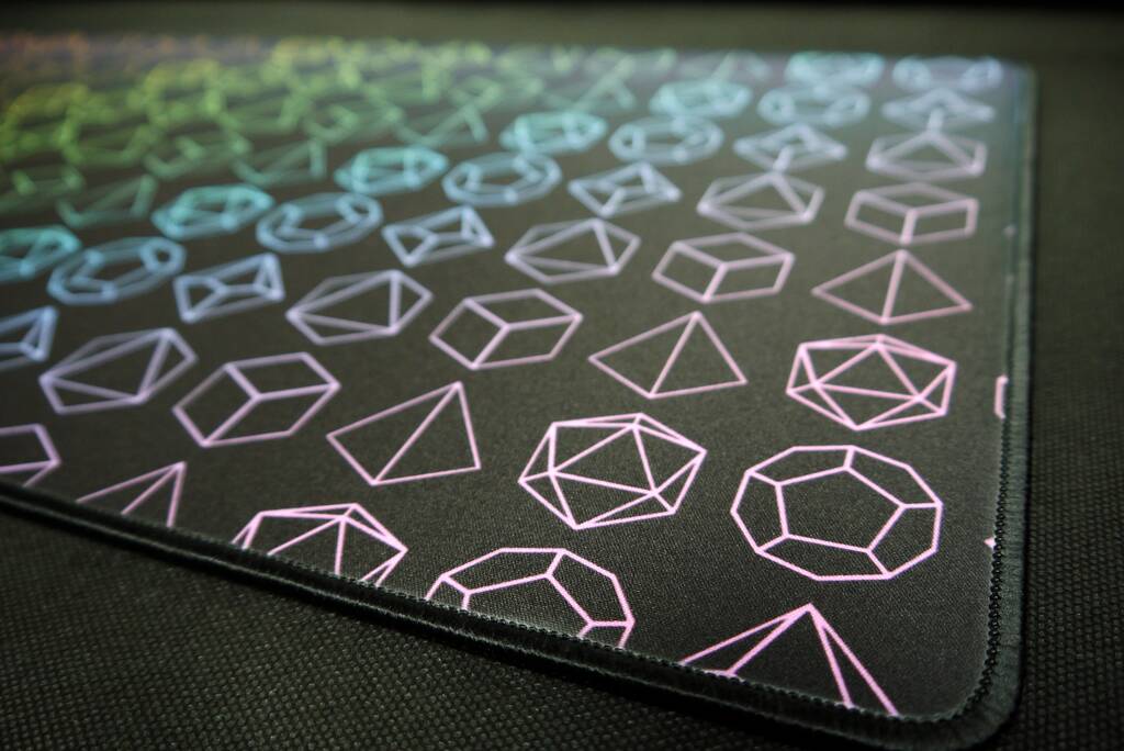 Dn D Rainbow Dice Gaming Mat By Art-Emporium