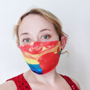 Rainbow Print Fabric Face Mask By Lagom | notonthehighstreet.com