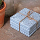 Set Of Four Blue Terrazzo Coasters By Scaramanga | notonthehighstreet.com