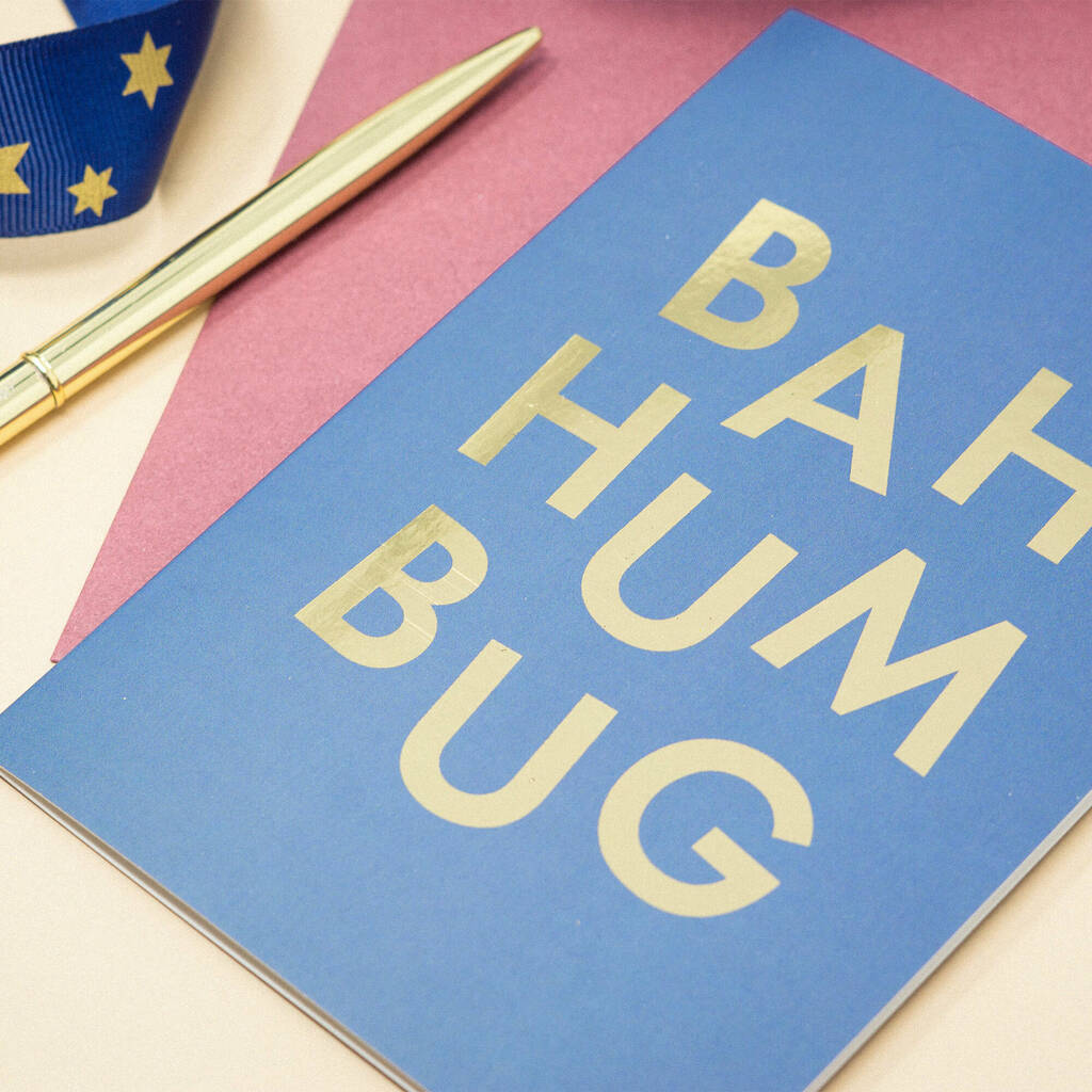 Bah Humbug Christmas Card By Twin Pines Creative | notonthehighstreet.com