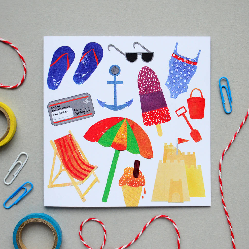 summer greetings card by fiona clabon illustration | notonthehighstreet.com