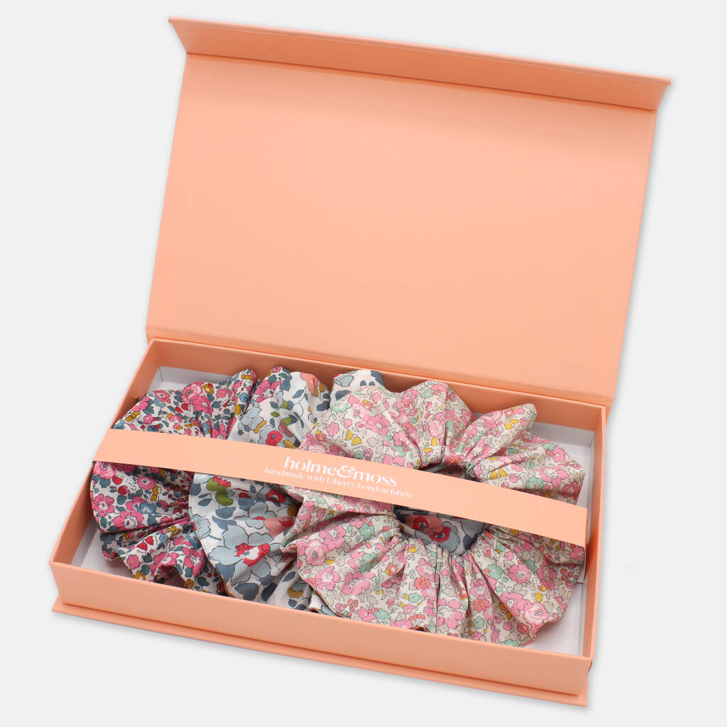Liberty Print Scrunchie Gift Box By Holme & Moss | notonthehighstreet.com