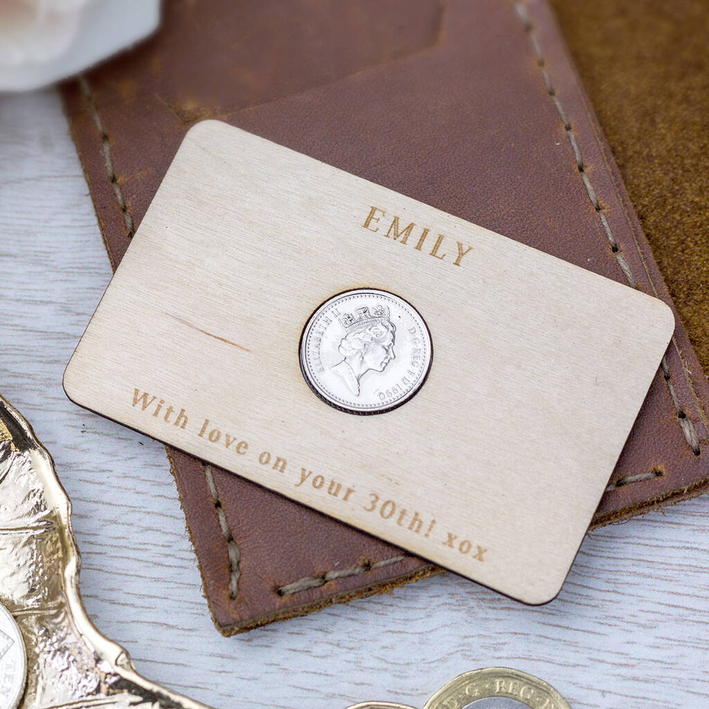 30th Birthday Five Pence Coin Wallet Card By Ellie Ellie ...