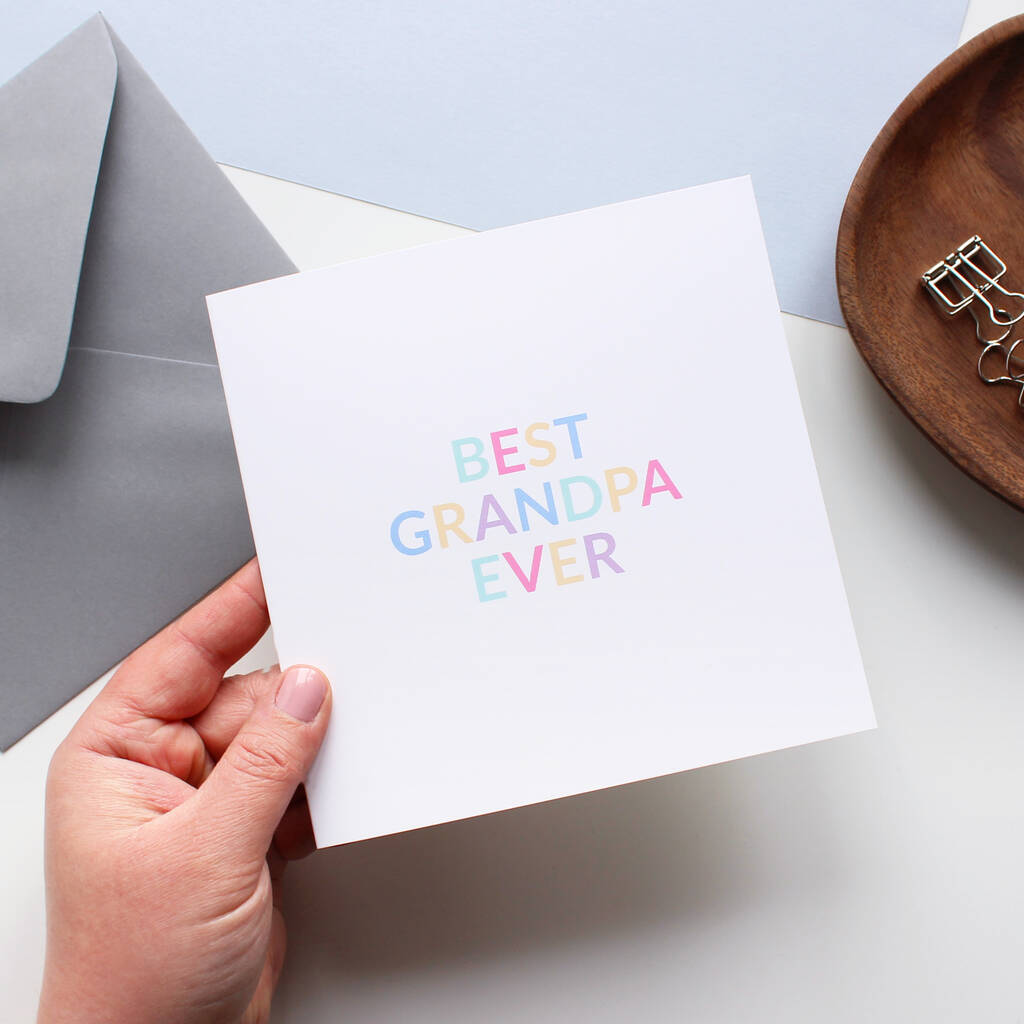 'best Grandad Or Grandpa Ever' Grandparent Card By Purple Tree Designs ...