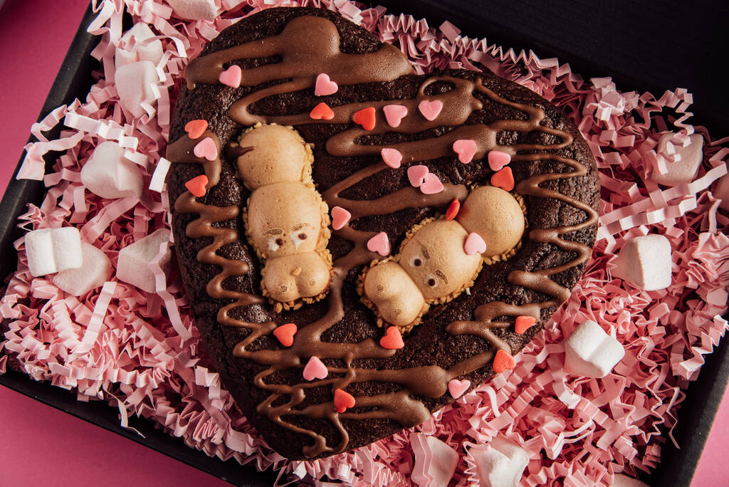 Valentine Hippo Brownie Heart By Grazed Bakery