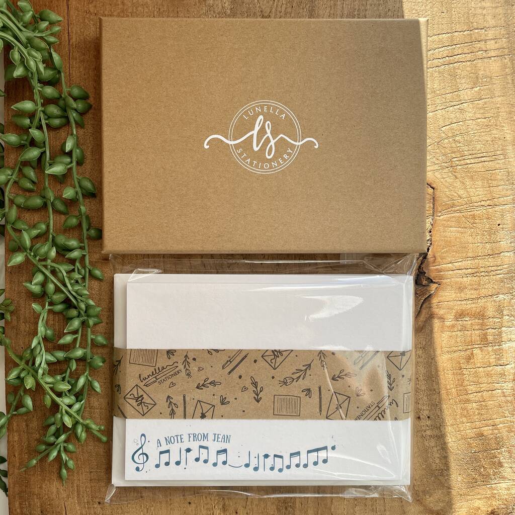 Musical Notes Personalised Note Cards By Lunella | notonthehighstreet.com