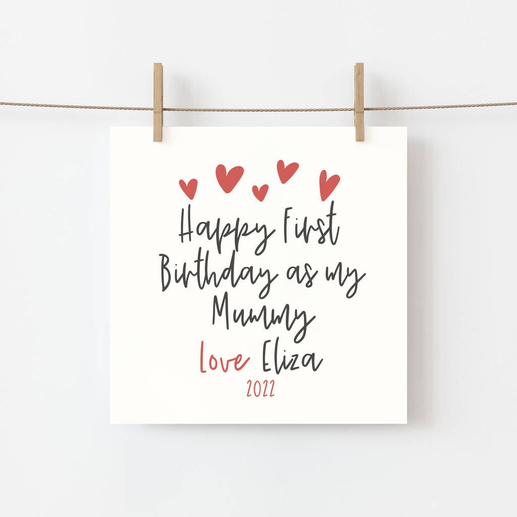 Personalised Happy 1st Birthday As My Mummy Card By Parsy Card Co ...