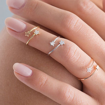 Tiny Star Ring Set By Dose Of Rose | notonthehighstreet.com