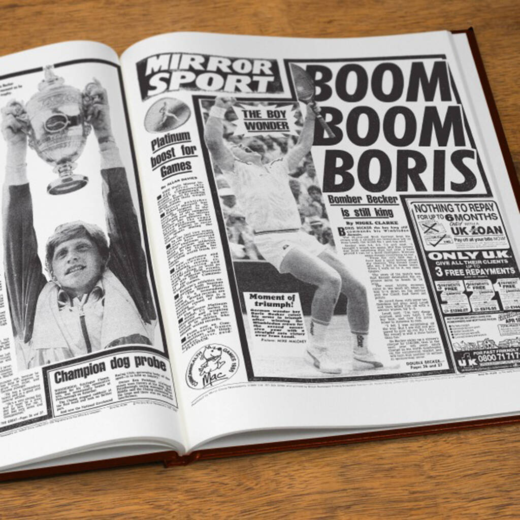 Wimbledon Tennis Newspaper Book By Jonny's Sister | notonthehighstreet.com
