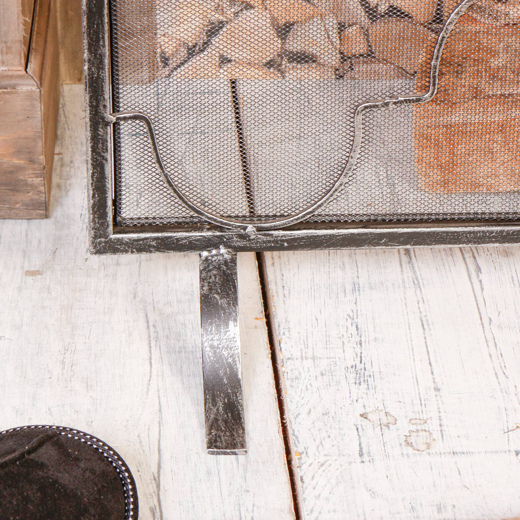 elegant antique style mesh fire screen by dibor | notonthehighstreet.com