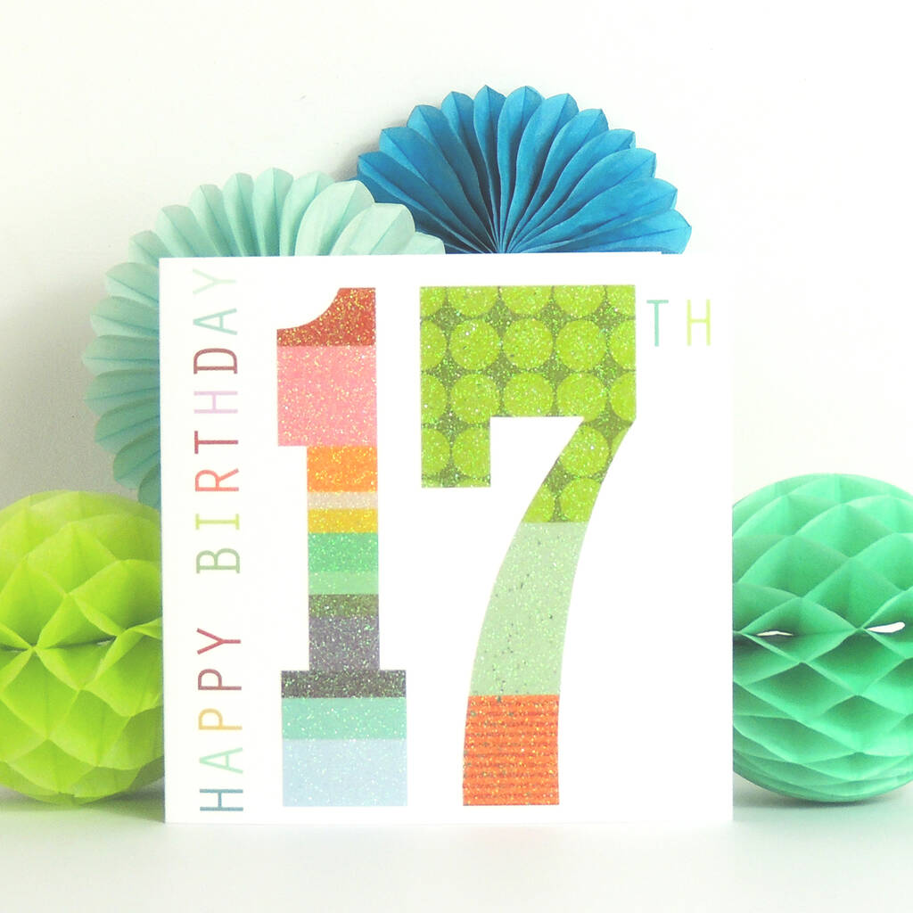 Sparkly 17th Birthday Card By Kali Stileman Publishing ...