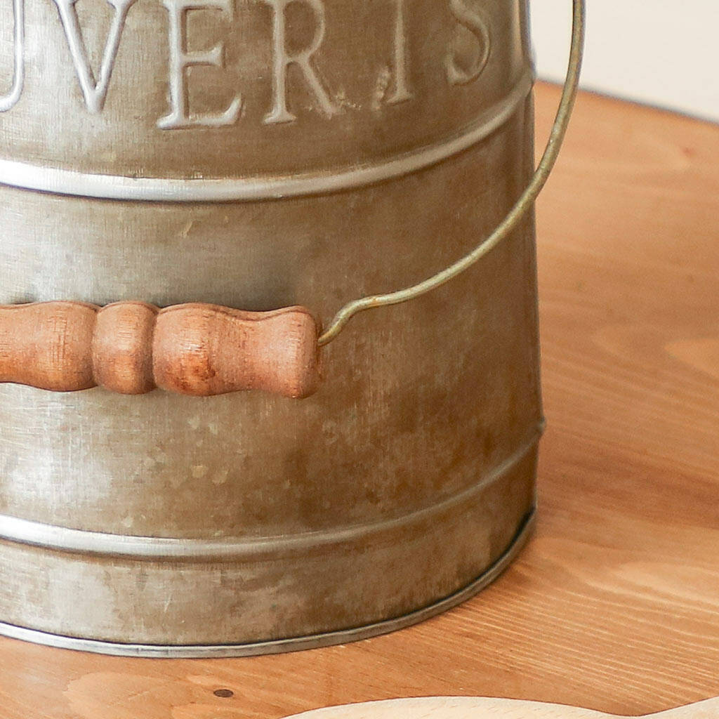 country kitchen embossed cutlery caddy bucket by dibor ...