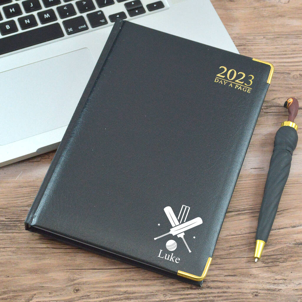 Personalised Cricket Design Diary By GiftsOnline4U | notonthehighstreet.com