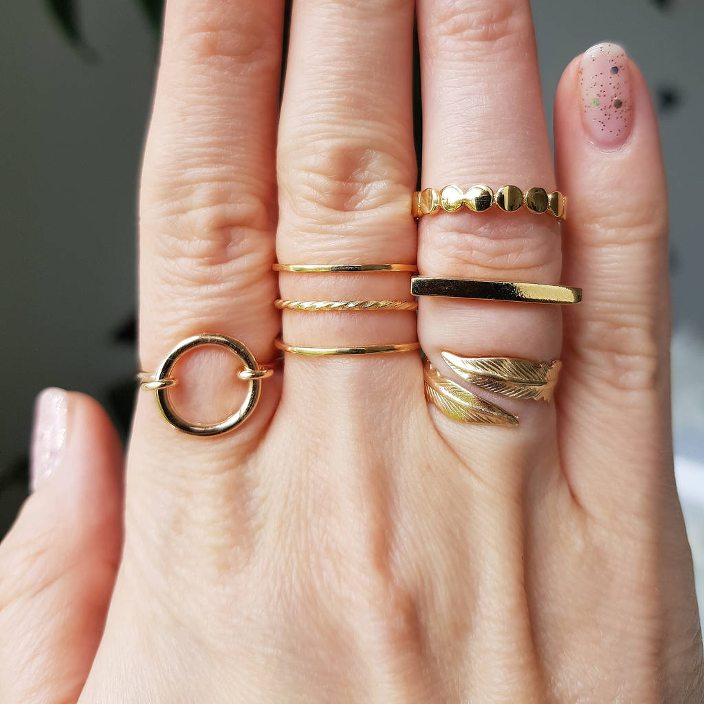 gold circle ring by misskukie | notonthehighstreet.com