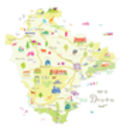 Map Of Devon By Holly Francesca | notonthehighstreet.com