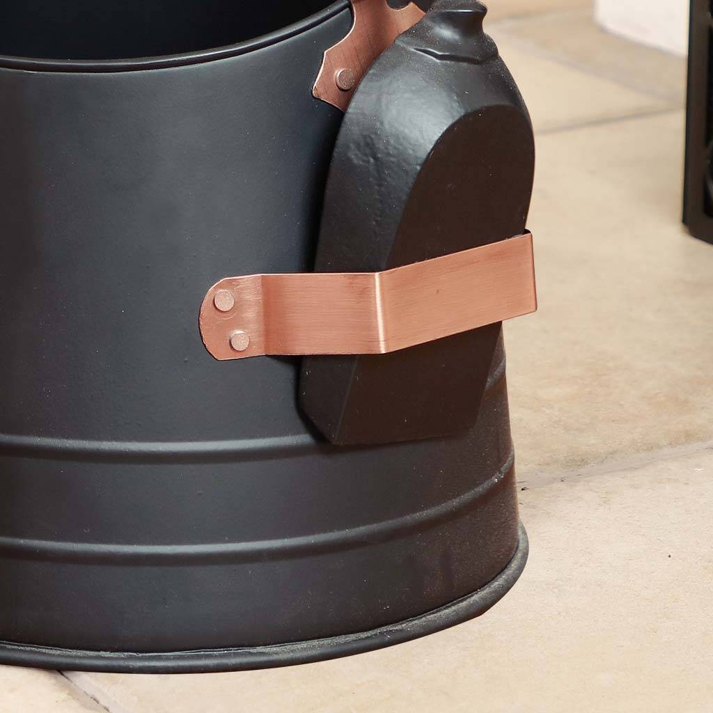 Copper Fireside Fuel Bucket With Shovel By Dibor | notonthehighstreet.com