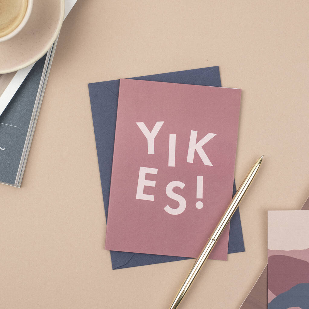 'yikes' new baby, sorry and get well card by twin pines creative ...