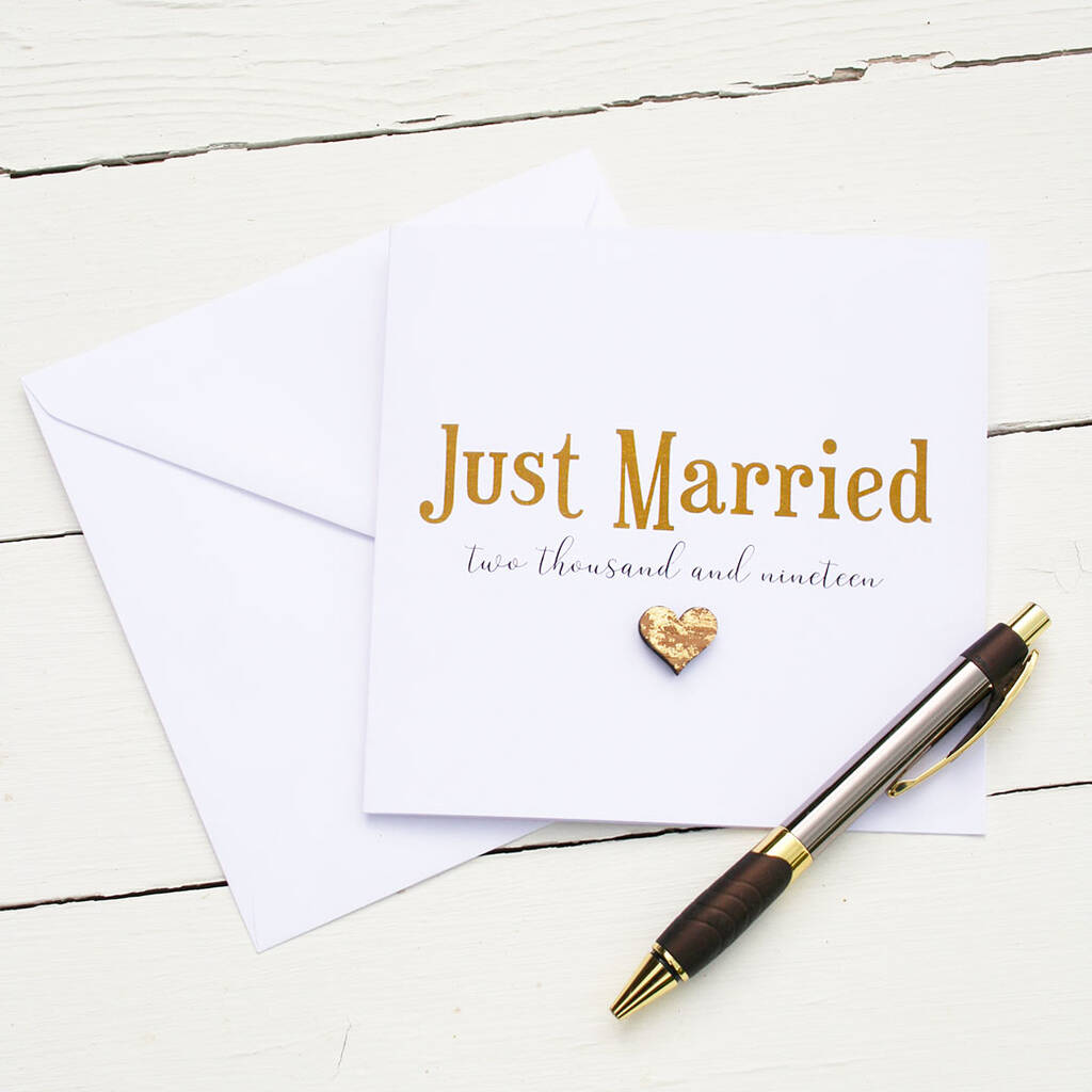 Just Married Card By Juliet Reeves Designs | notonthehighstreet.com