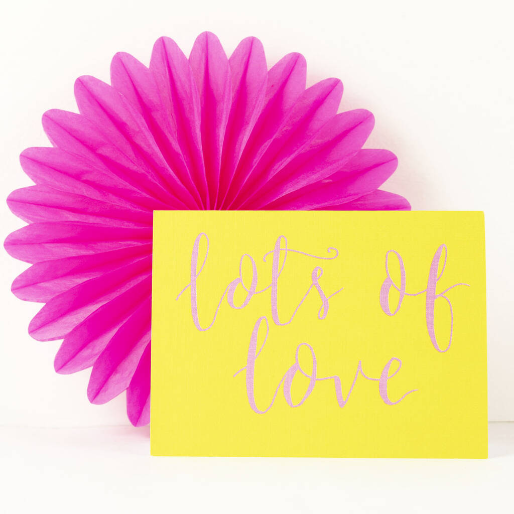 Mini Lots Of Love Card By Kali Stileman Publishing | notonthehighstreet.com