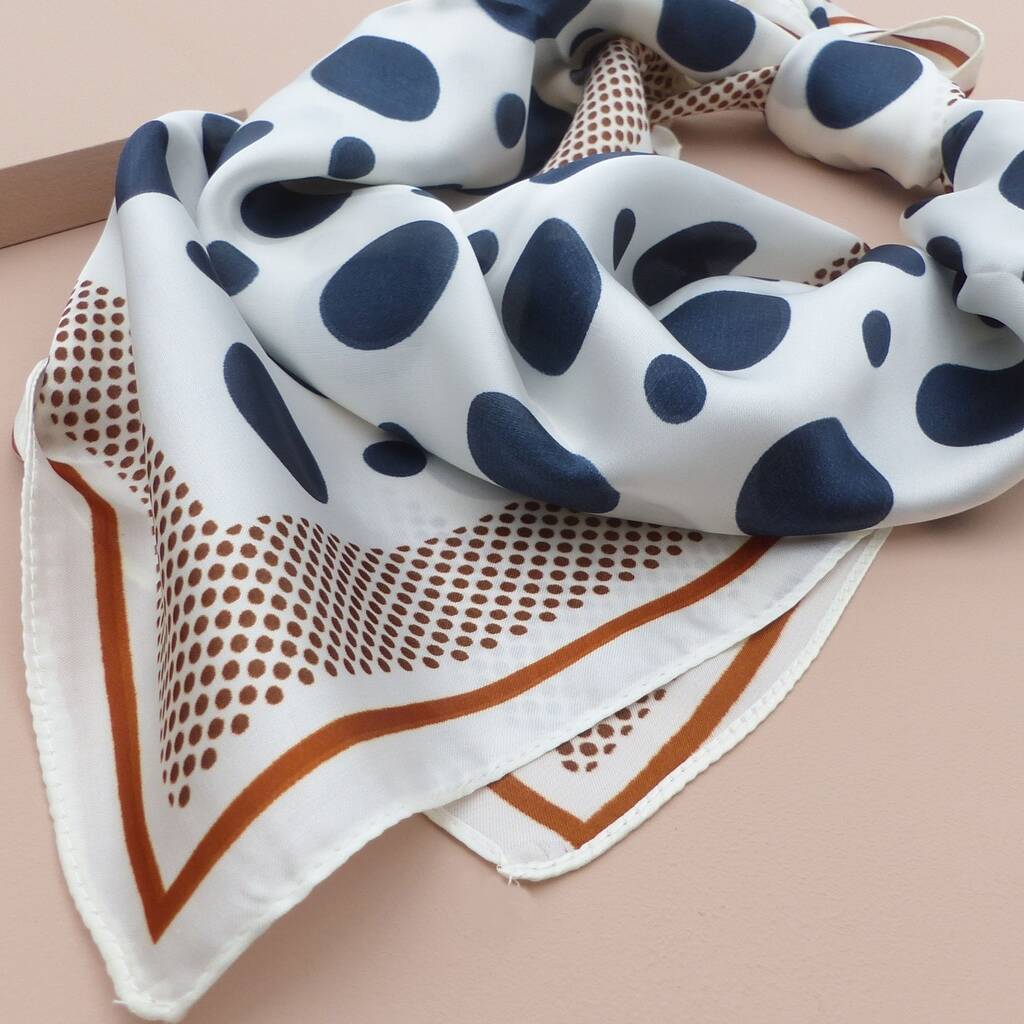 Large Dot Satin Scarf By EVY Designs