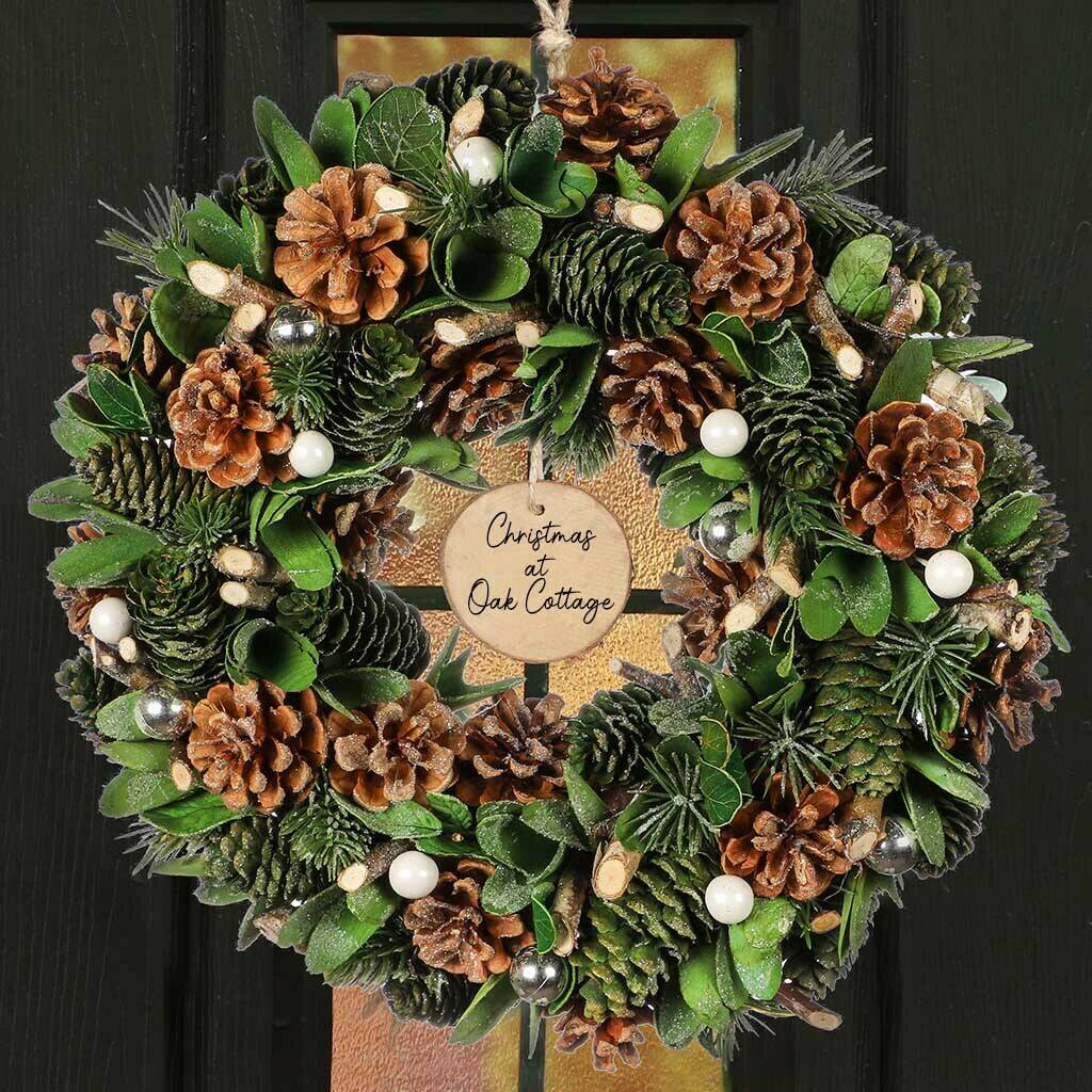 Wintergreen Personalised Luxury Christmas Wreath By Dibor ...
