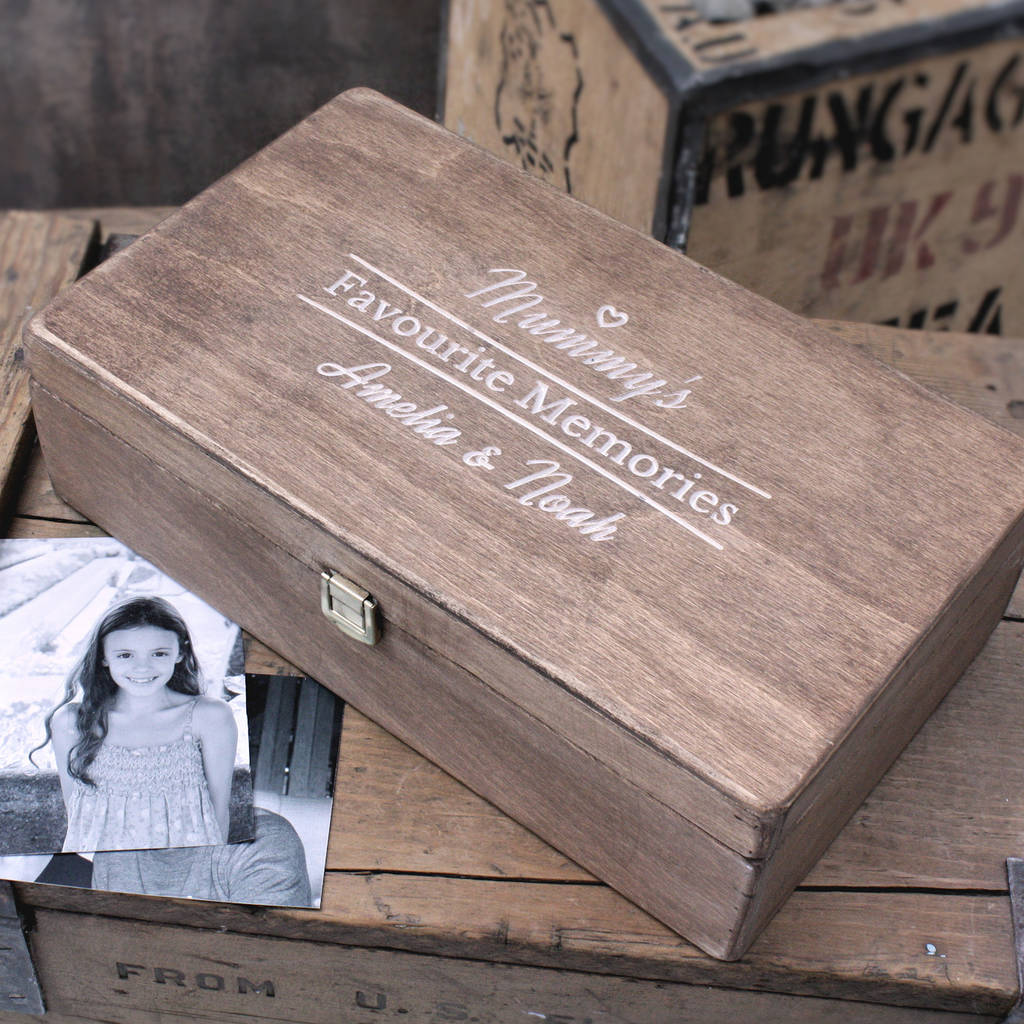 mummy's favourite memories wooden memory box by warner's end ...