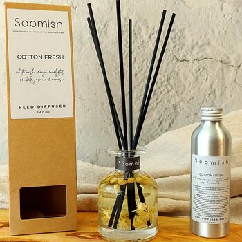 Cotton Fresh Botanical Reed Diffuser By Soomish | notonthehighstreet.com