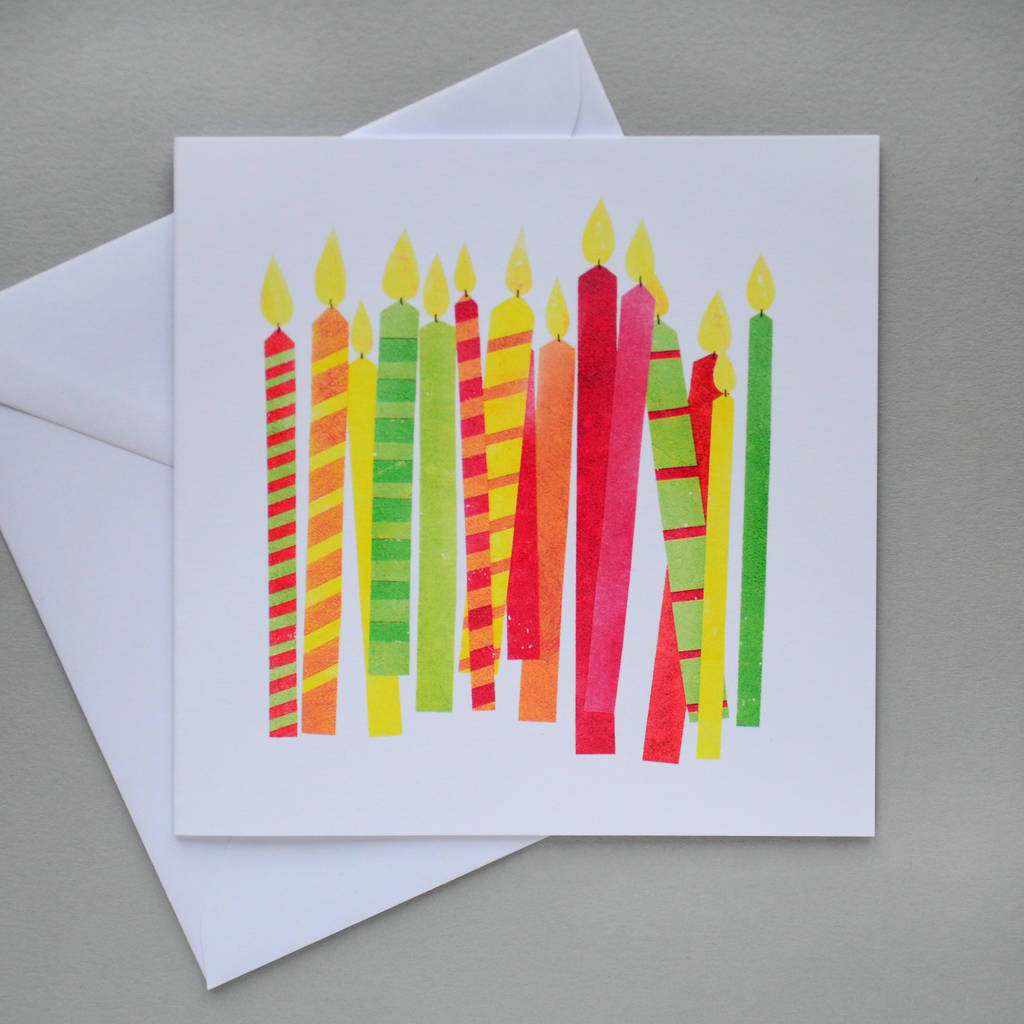 birthday candles card by fiona clabon illustration | notonthehighstreet.com