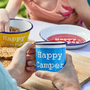 Personalised Painted Enamel Camping Set By Enamel Factory Kate Samuels ...
