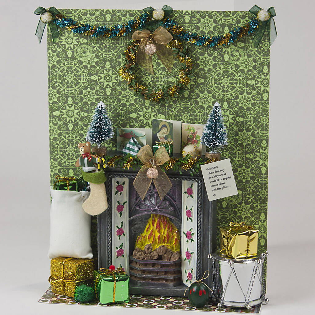 Christmas Fireplace Personalised Card By Karrie Barron ...