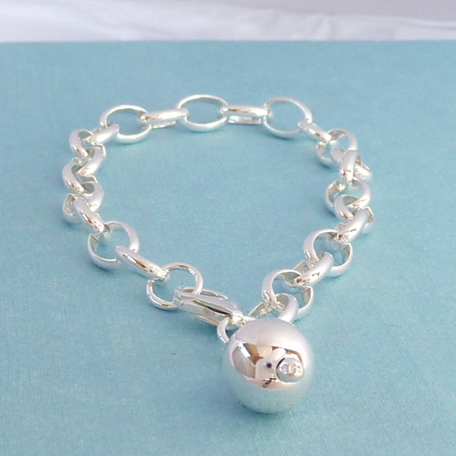 handmade silver charm bracelet by handmade by helle ...