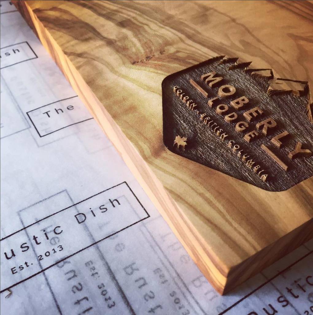 your own logo engraved olive wood chopping/cheese board by the rustic ...