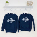Personalised Retro Sibling Sweatshirt Set By Lovetree Design ...