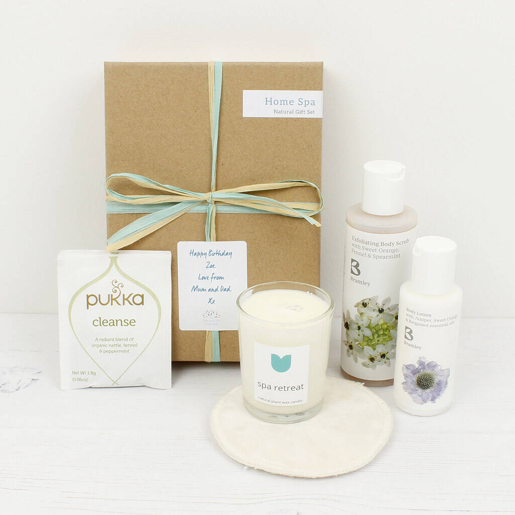 Home Spa Natural Gift Set By Green Tulip | notonthehighstreet.com