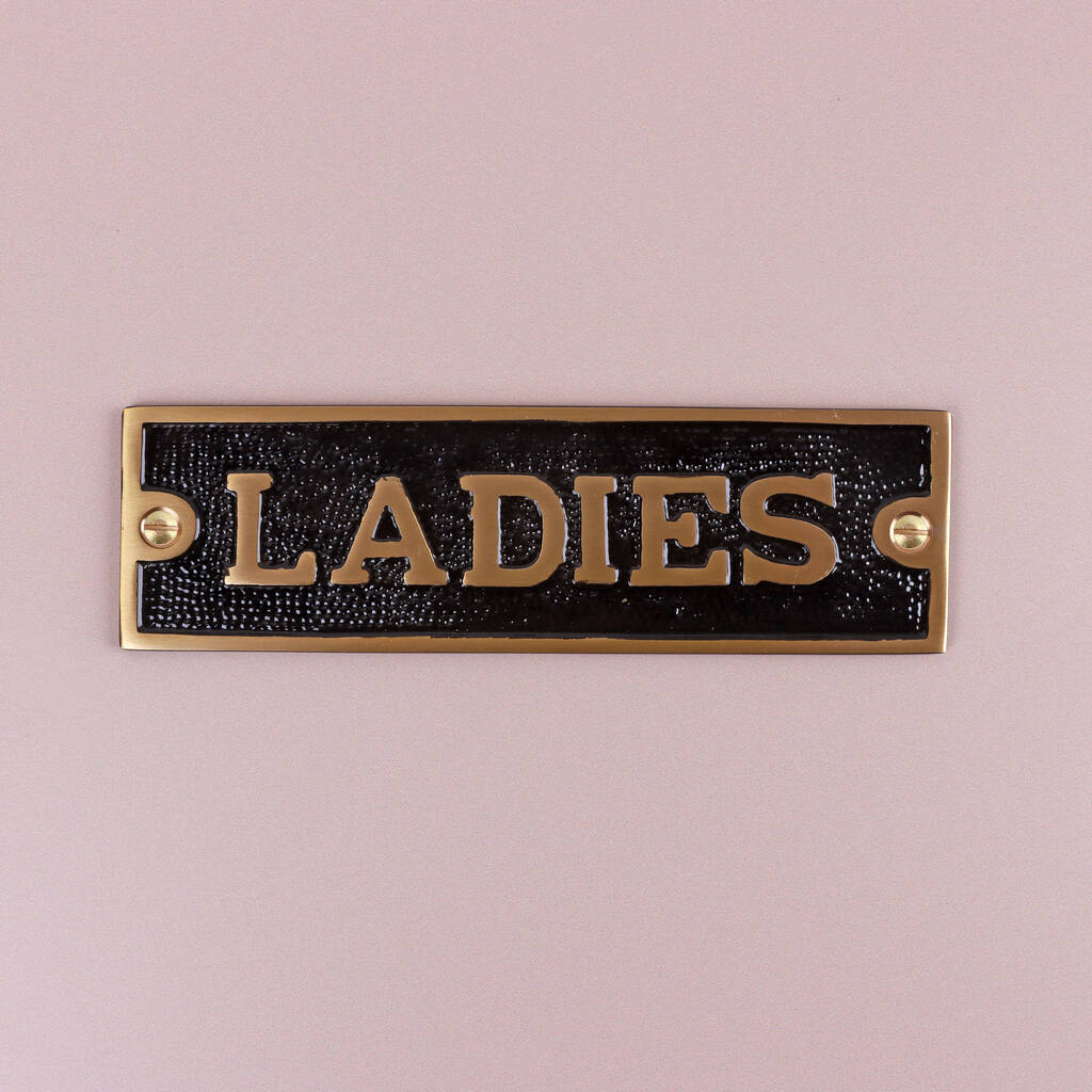 G Decor Premium Classic Pub Lacquered Black And Brass Door Sign Raised ...