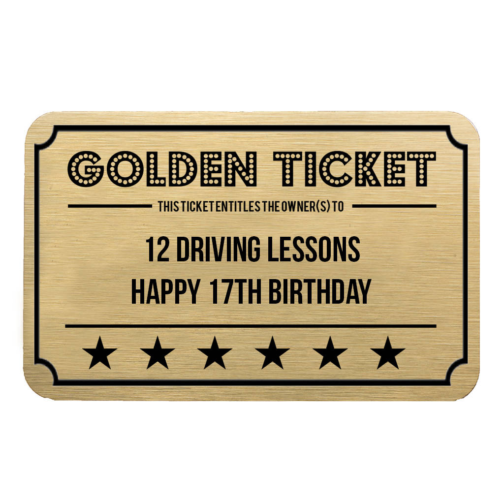 Personalised Giant Golden Ticket Gift Voucher By Ellie Ellie ...