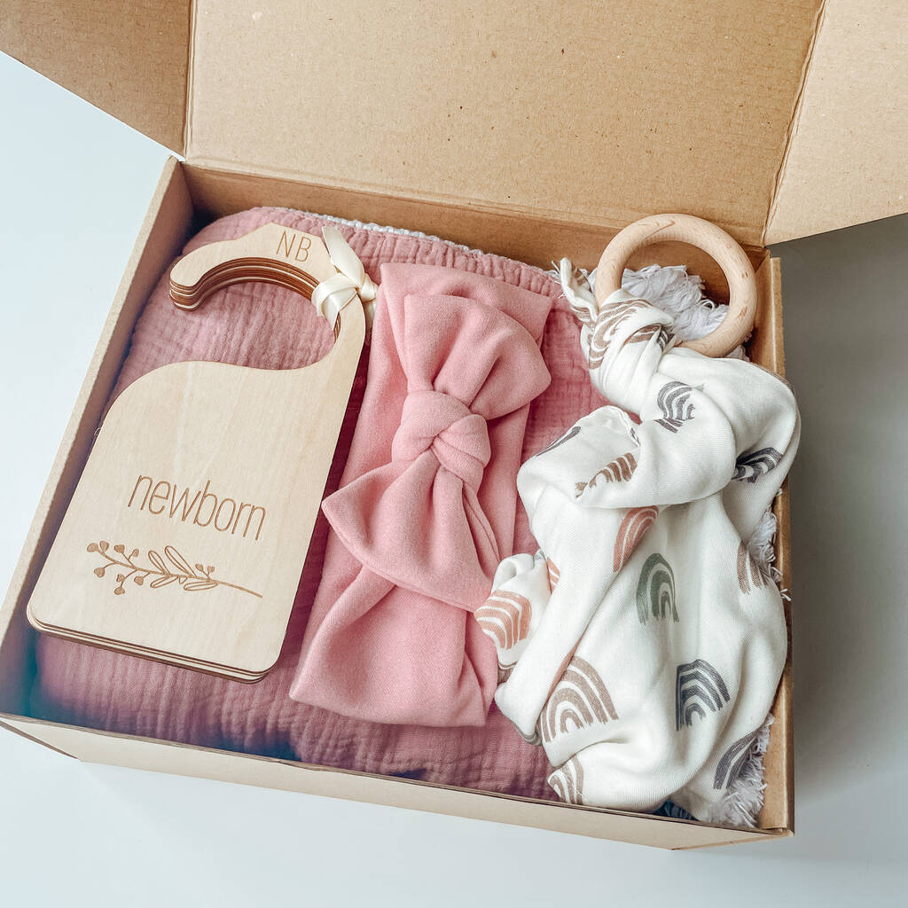 New Baby Girl Rainbow Gift Box By The Dotty Ducks