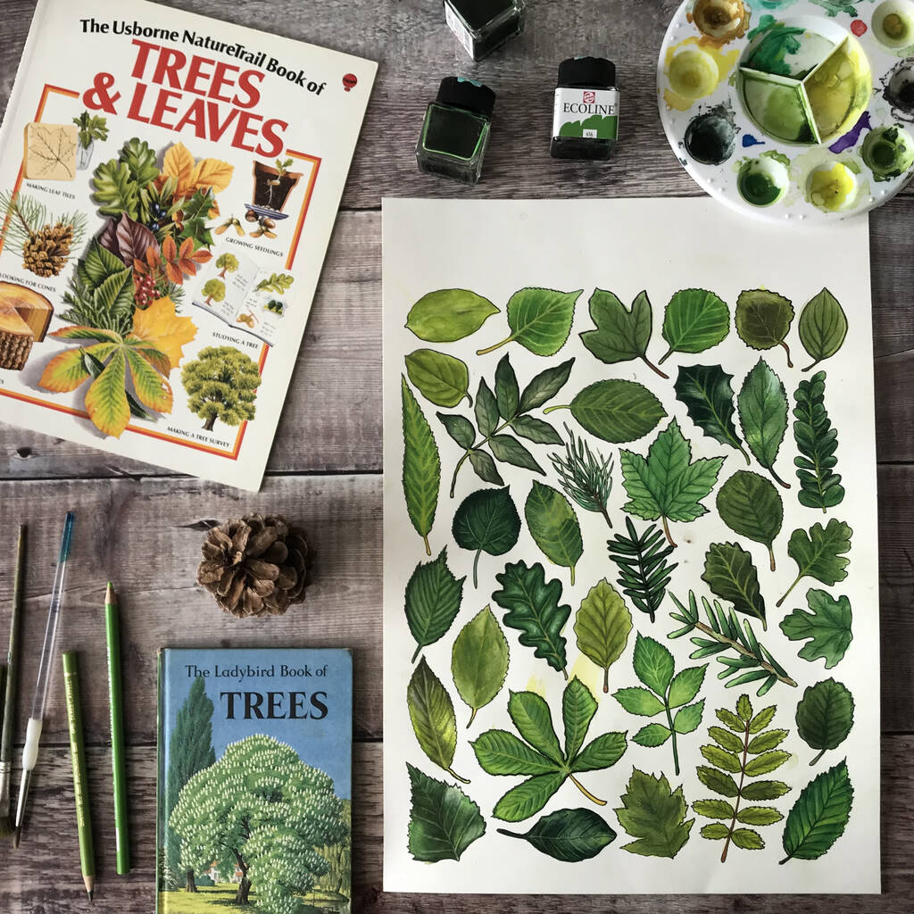 Botanical Leaves Wrapping Paper Set By Alexia Claire ...