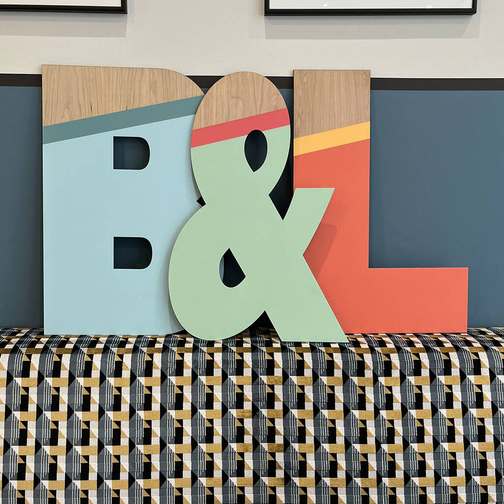 Large Wooden Personalised Printed Letter By Betsy Benn ...