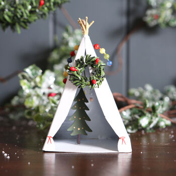 Christmas Tipi Tent Camping Tree Decoration By Red Berry Apple ...