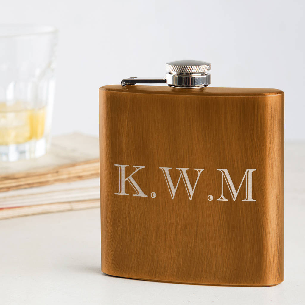 Personalised Monogram Hip Flask For Men By Dust and Things ...