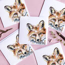Inky Fox Blank Greeting Card By Kate Moby | notonthehighstreet.com